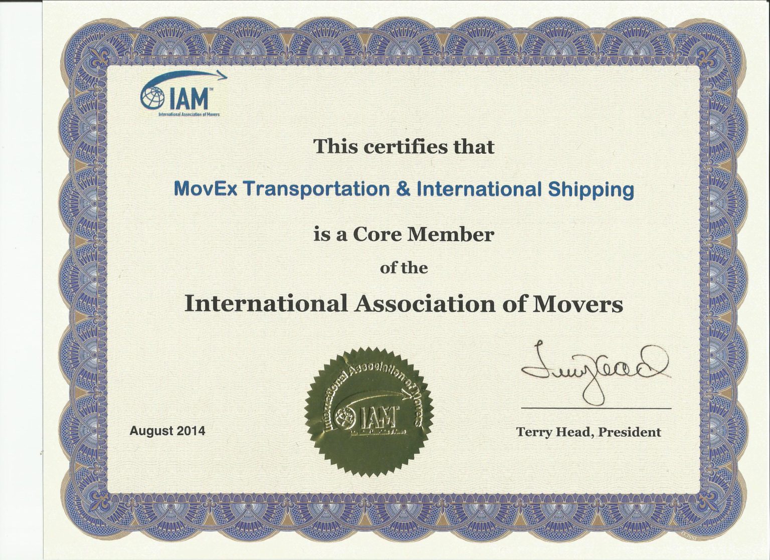 Certificates - Movex